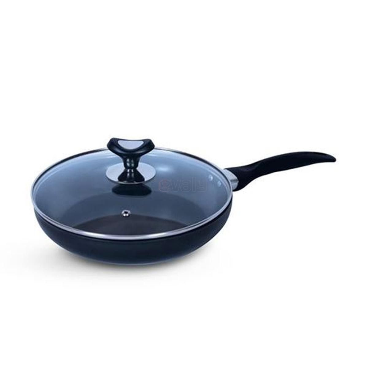 Topper Nonstick Glamour Fry Pan with Glass Lid - 30 Cm